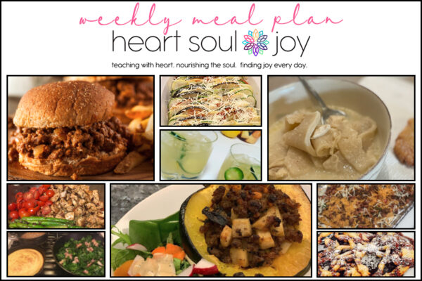 Heart Soul Joy: Weekly Meal Plan #1 ‣ Heart Soul Joy